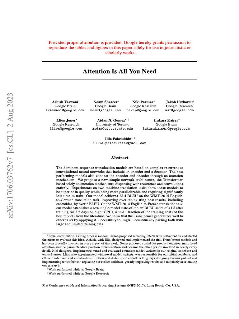 Attention Is All You Need | PDF