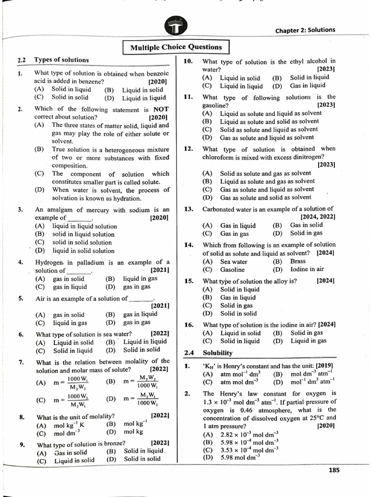 Solutions PYQ 21,22,23,24 | PDF