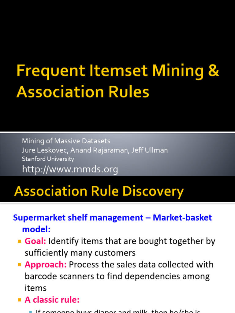 Association Rules and Frequent Item Sets | PDF | Data Management | Computer Programming