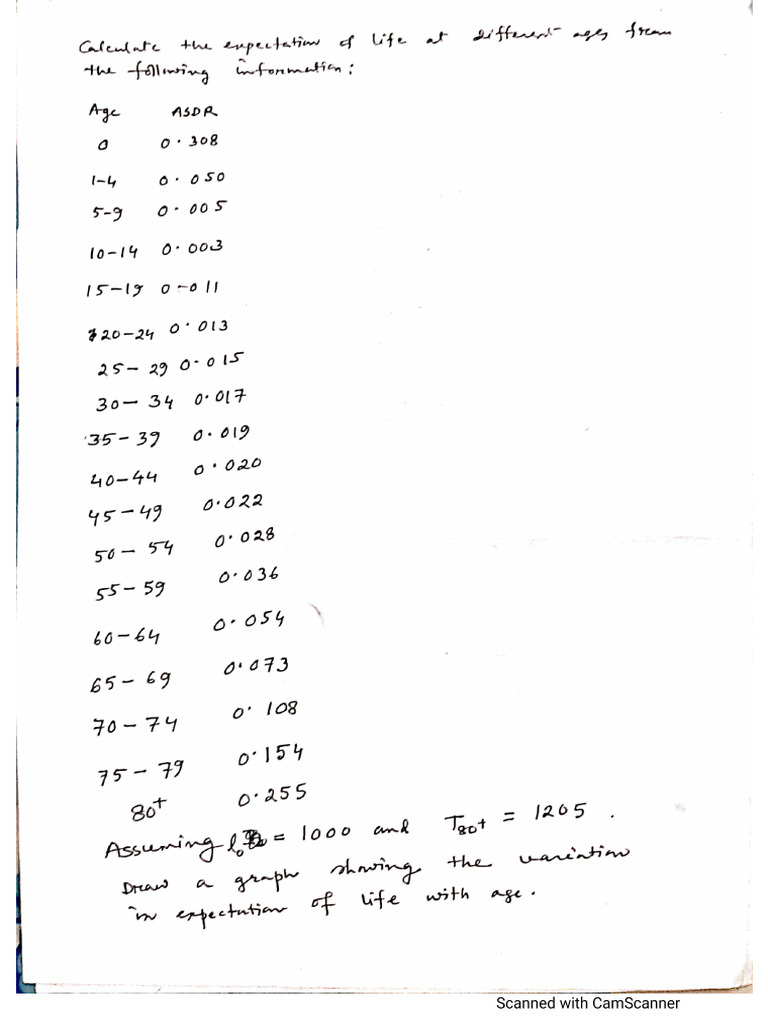 Expt. - Life Table | PDF