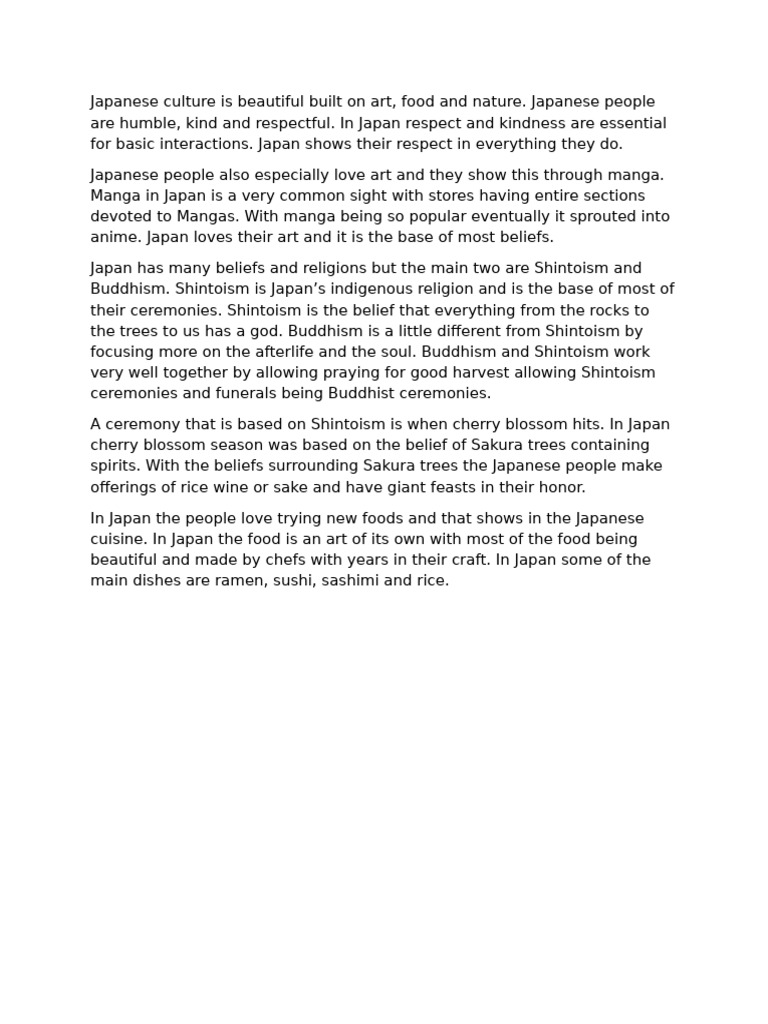 Japanese Culture | PDF