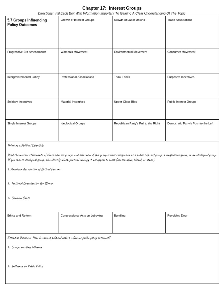 5.7 AMSCO AP Government Reading Guide | PDF