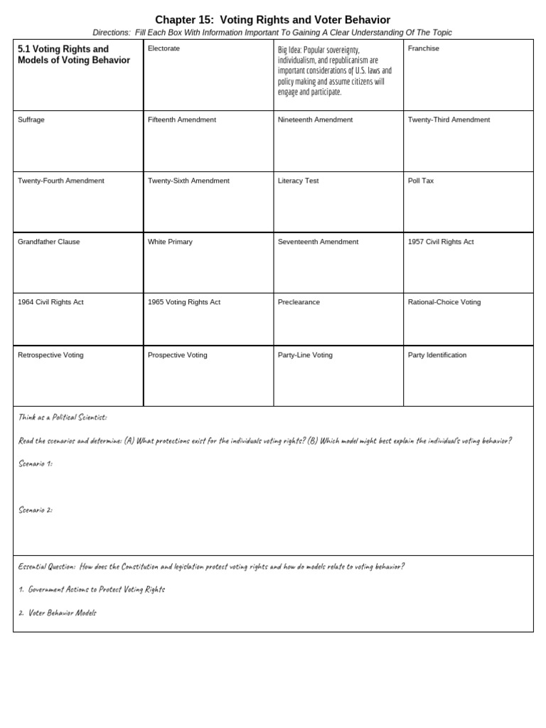 5.1 AMSCO AP Government Reading Guide | PDF