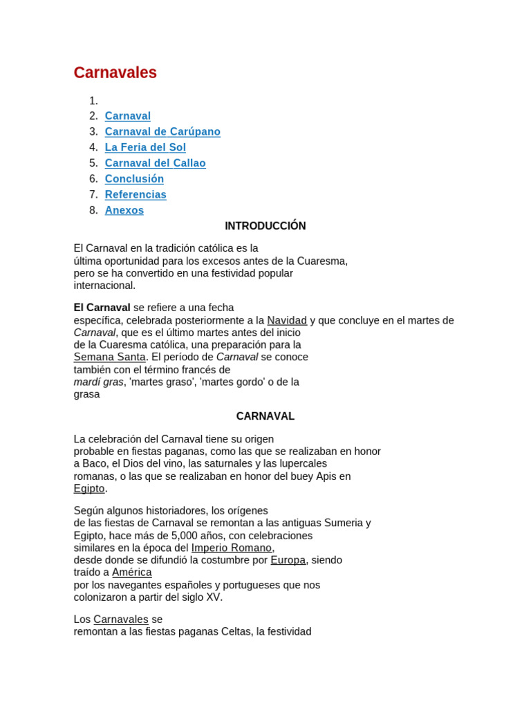Carnavales | PDF | Carnaval