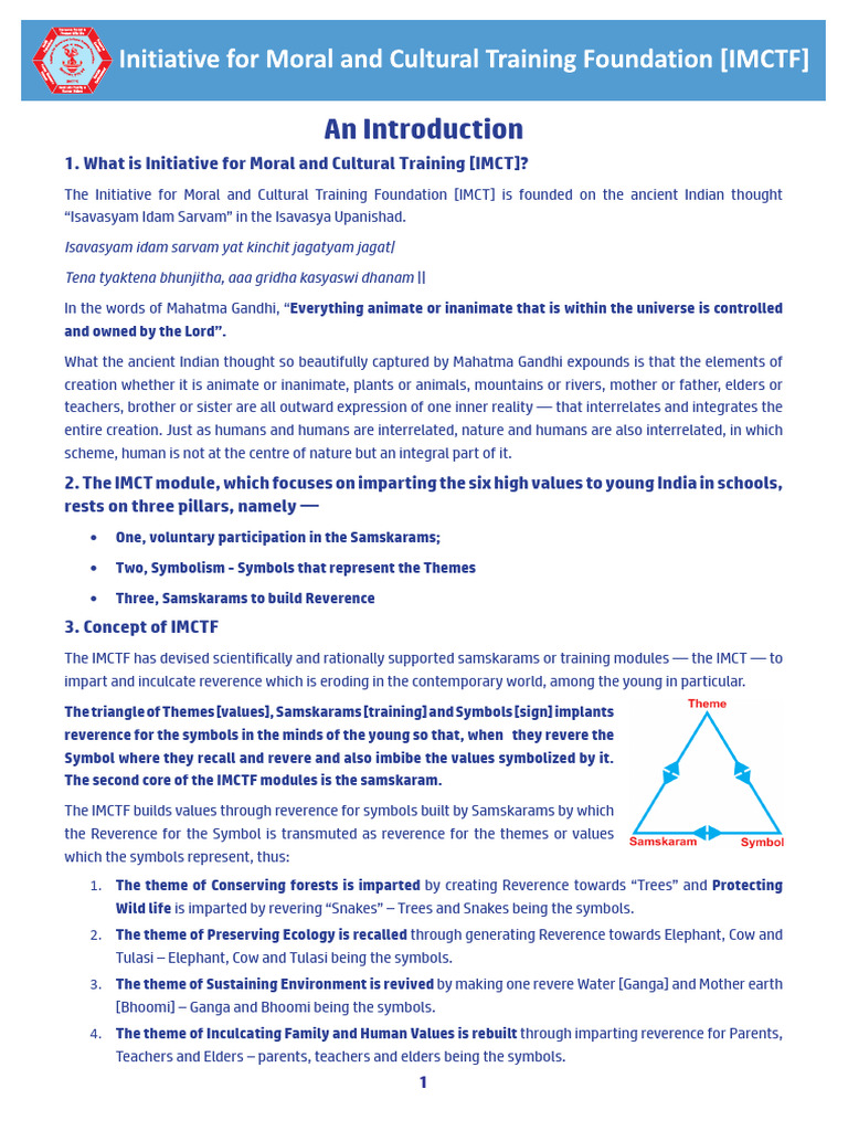 IMCT Concept Note (1) | PDF | Nature | Human