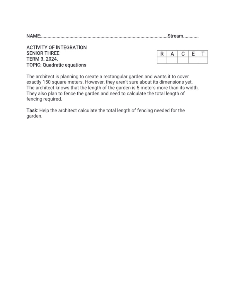 Activities of Integration Term 3 2024 | PDF