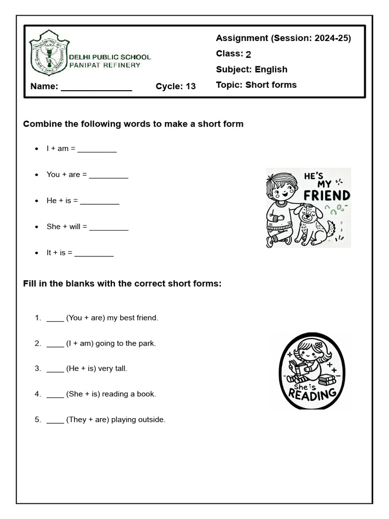 Short Forms in English Grammar | PDF