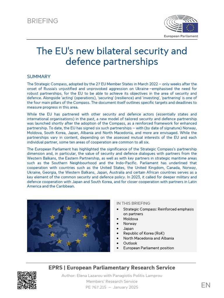 Eprs Bri (2025) 767215 en | PDF | European Union | Multilateralism