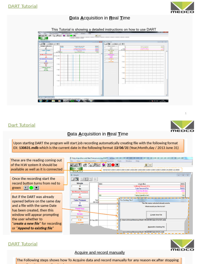 DART Real-Time Data Acquisition Guide | PDF | Calibration | Computer ...