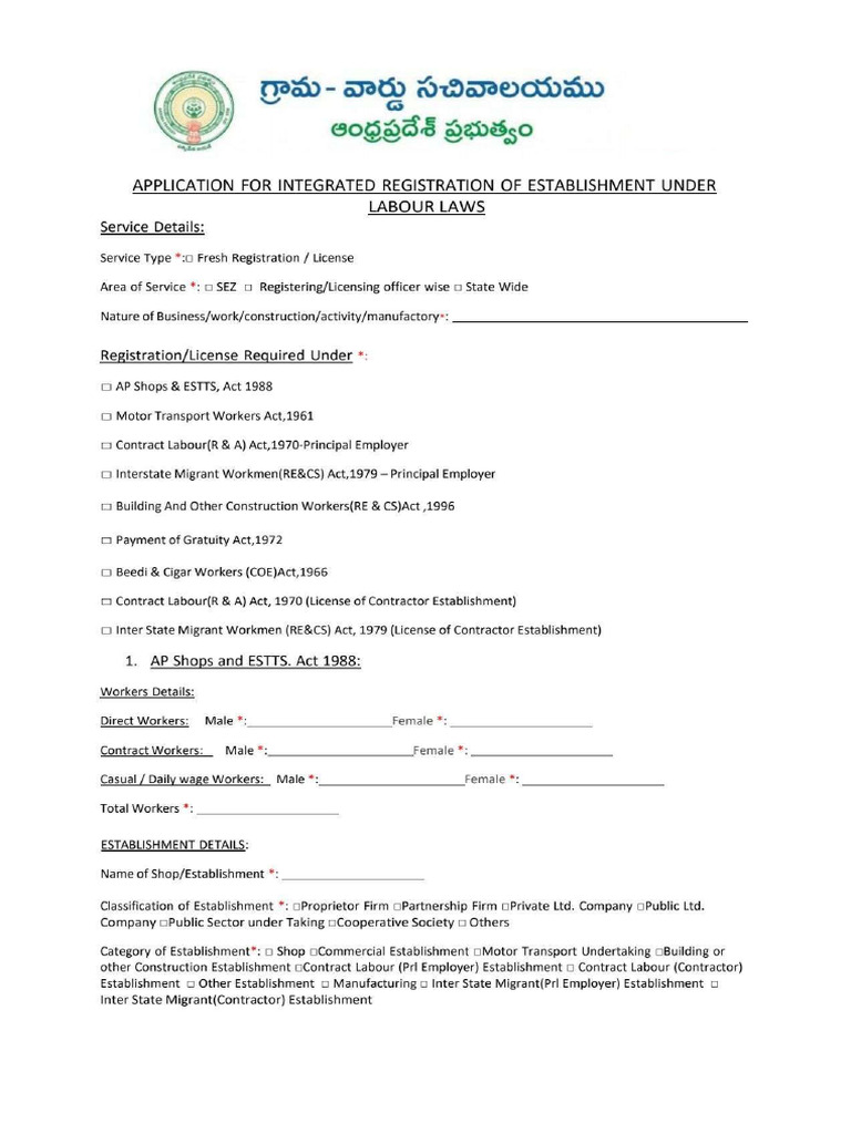 Labour Certificate Application | PDF