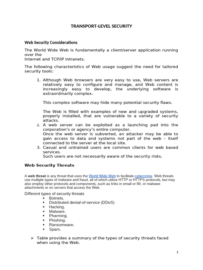 CNS UNIT-IV | PDF | Transport Layer Security | World Wide Web