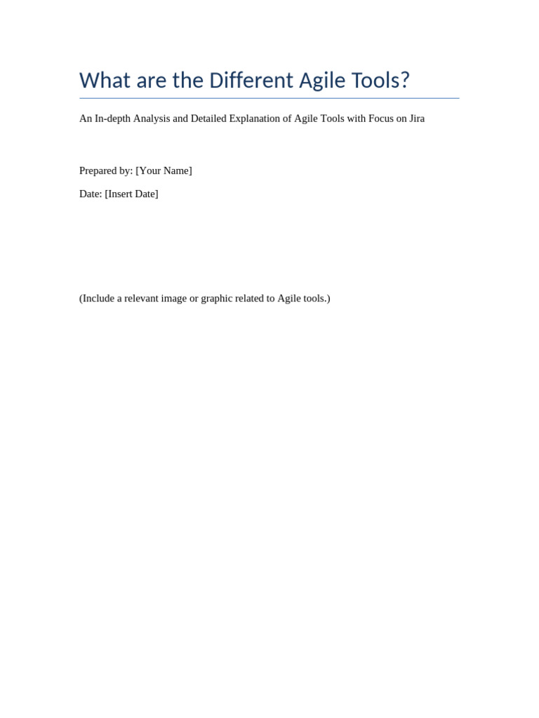 Agile Tools Detailed Report | PDF | Agile Software Development | Scrum ...