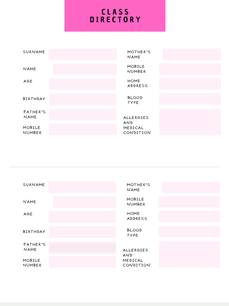 Class directory | PDF