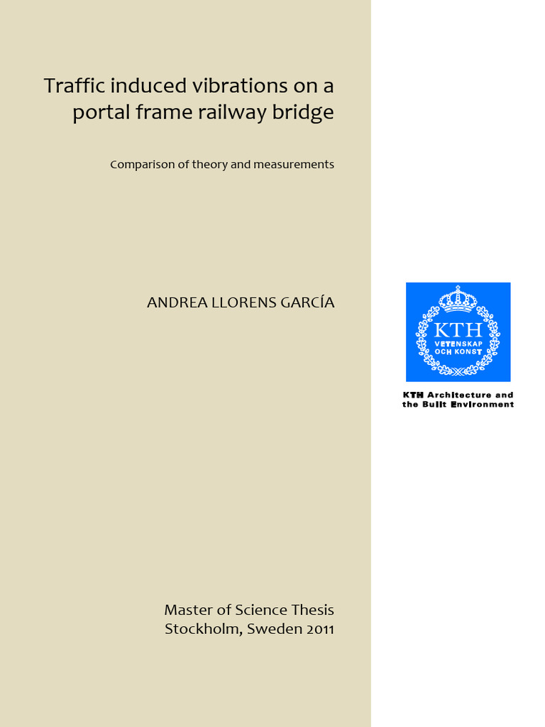 Traffic Induced Vibrations Ona Portal Frame Railway Bridge | PDF ...