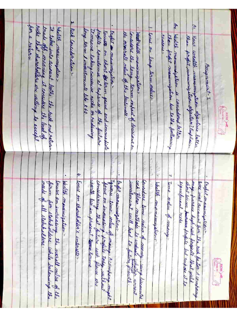 FM Assignment 1st 2 | PDF