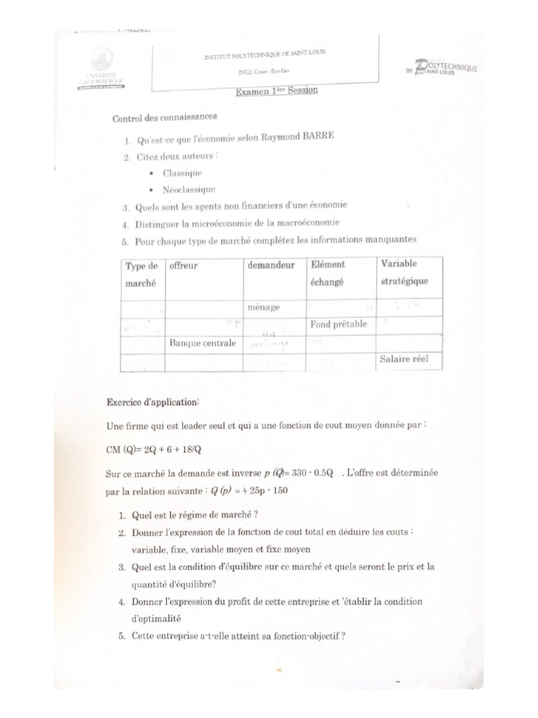 Institut Polytechnique de Saint-Louis | PDF