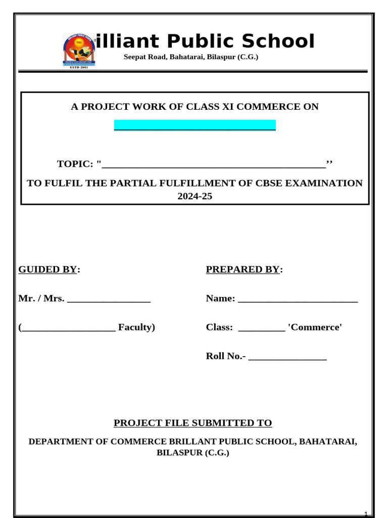 Project Front Pages - XI (1) | PDF | Psychology | Social Psychology