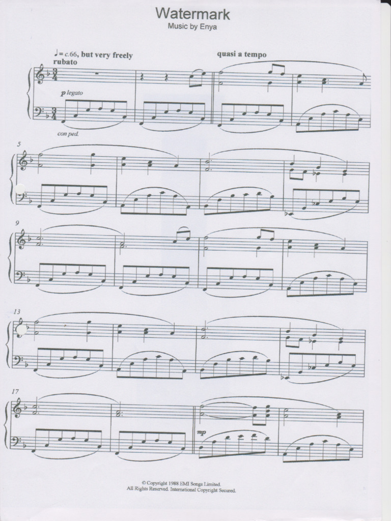 Enya - Partitura | PDF