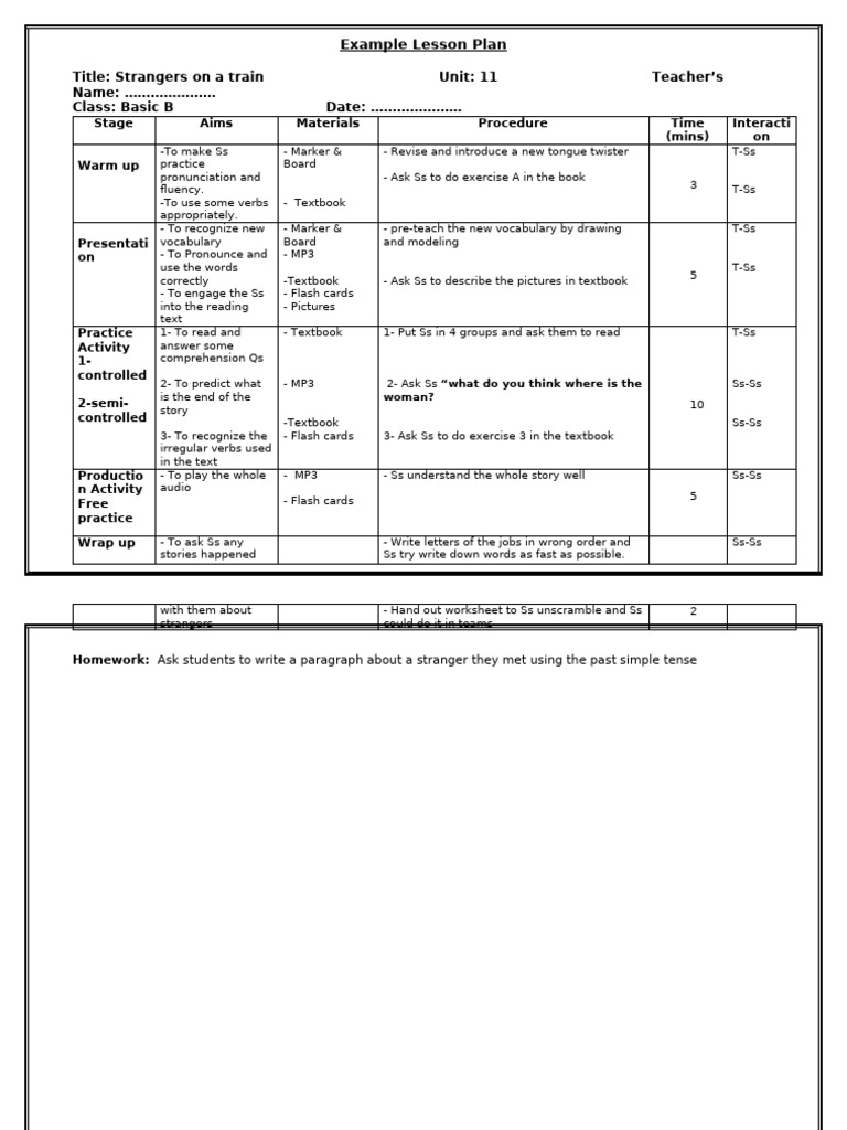TEFL_Lesson Plan-1 | PDF | Linguistic Morphology | Linguistics