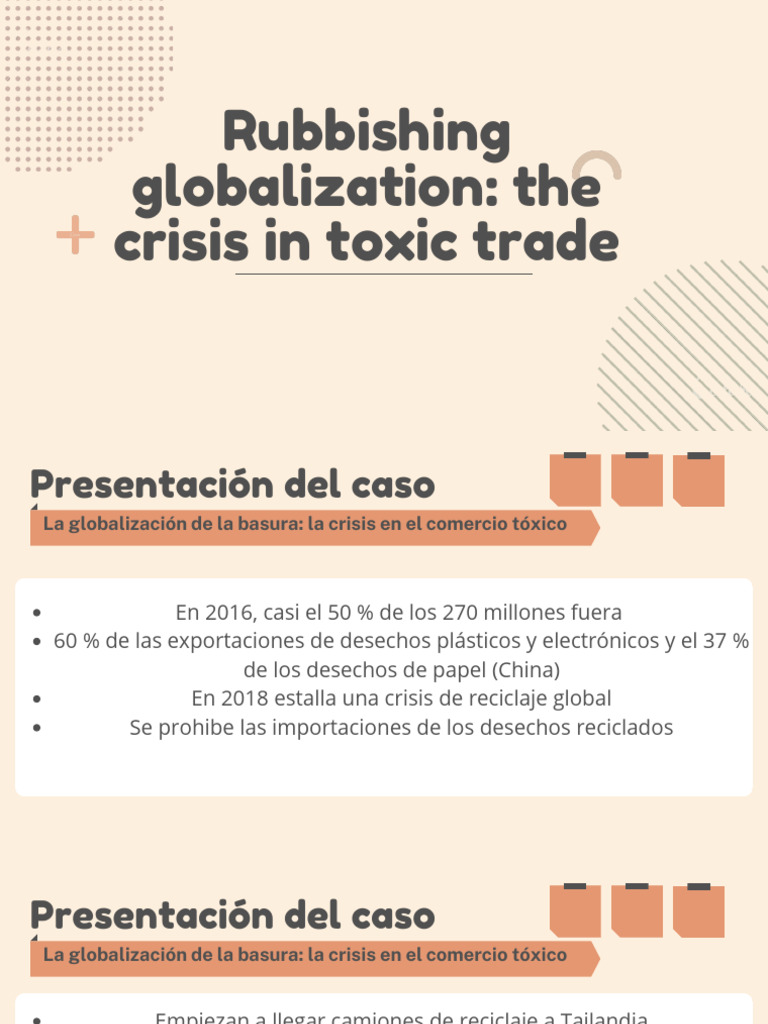 Rubbishing Globalization: The Crisis in Toxic Trade | PDF | Residuos ...
