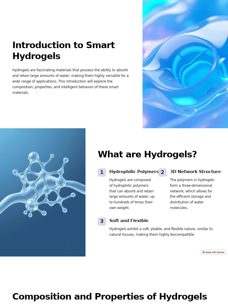 Introduction To Smart Hydrogels | PDF | Tissue Engineering | Physical ...