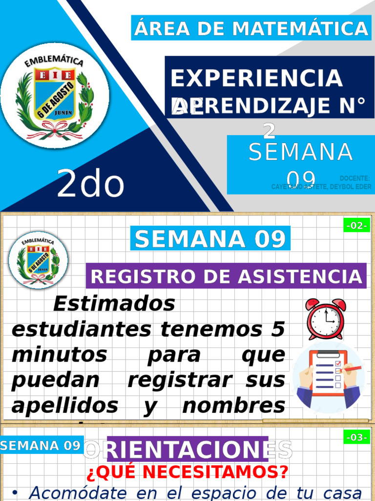 Sem 09 2do Sec Mat 2021 Clases | PDF