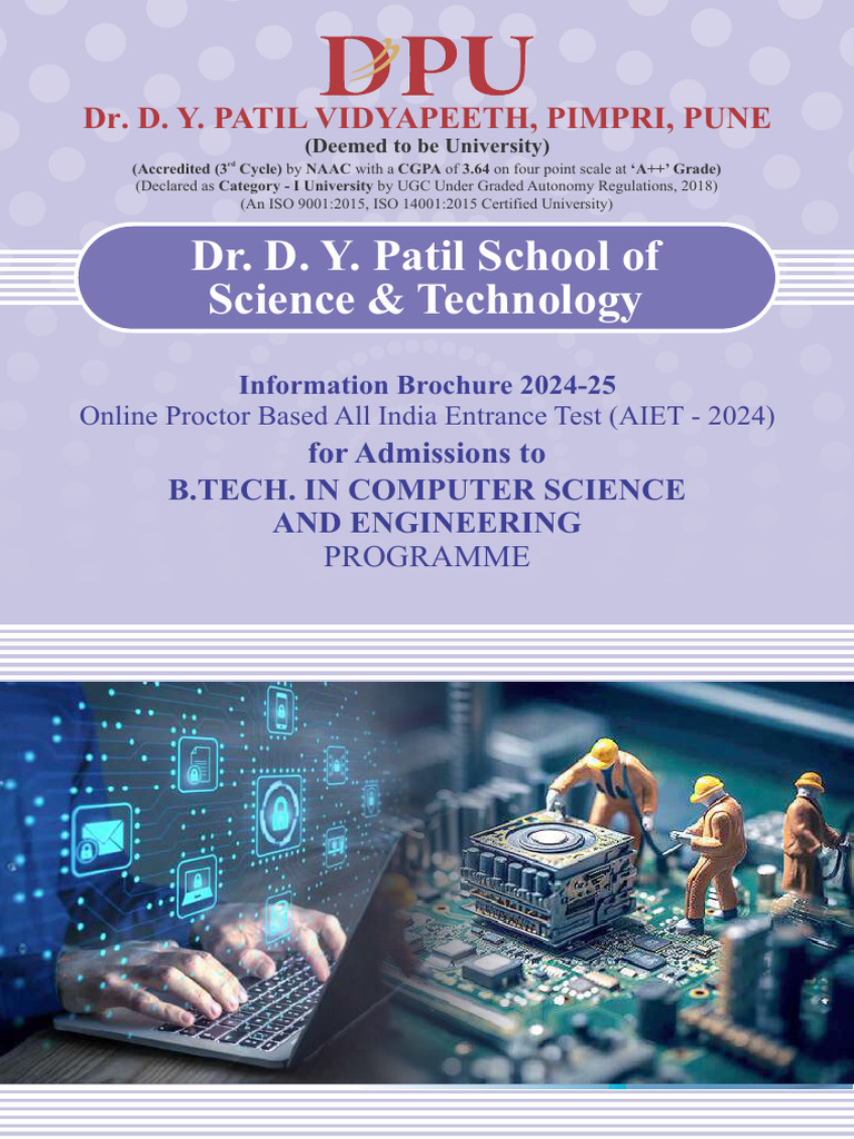 Dpu Information Brochure For Btech in Computer Science and Engineering | PDF | Computer Science ...
