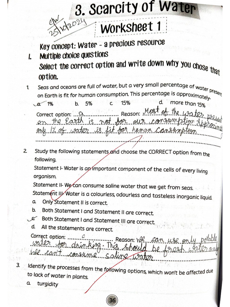 Workbook - Scarcity of Water | PDF