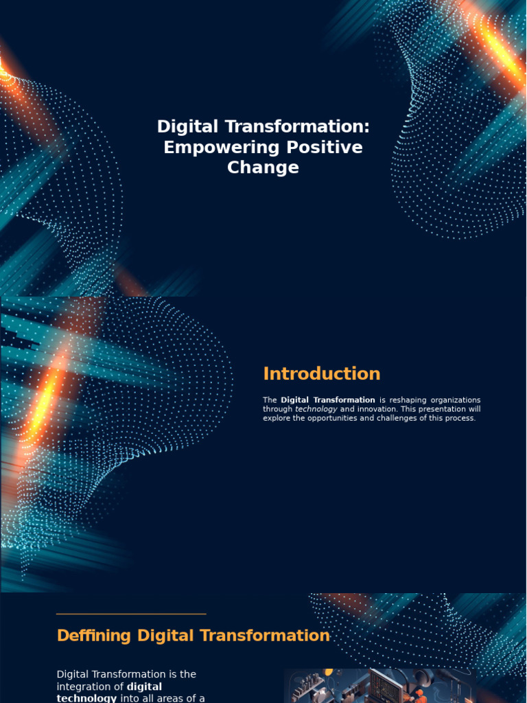 Slidesgo Digital Transformation Empowering Positive Change ...