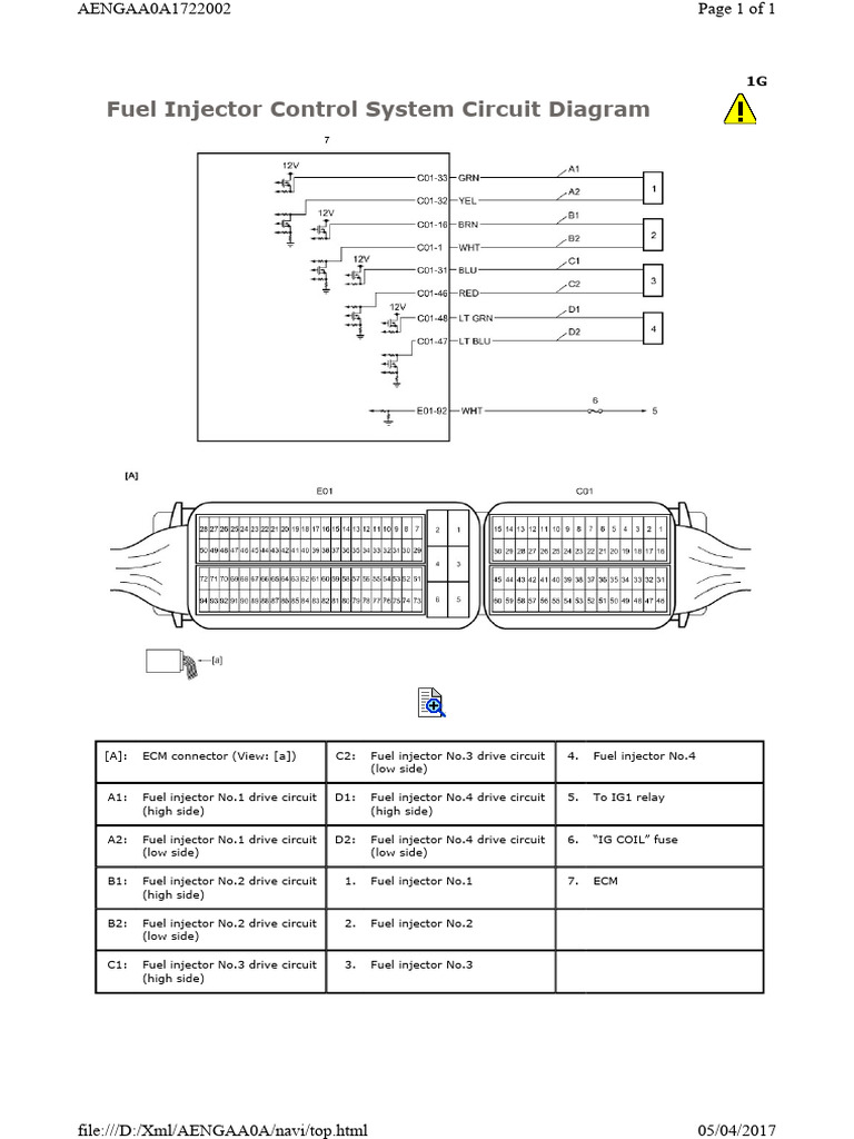 Fuel Injector Control Circuit Diagram | PDF