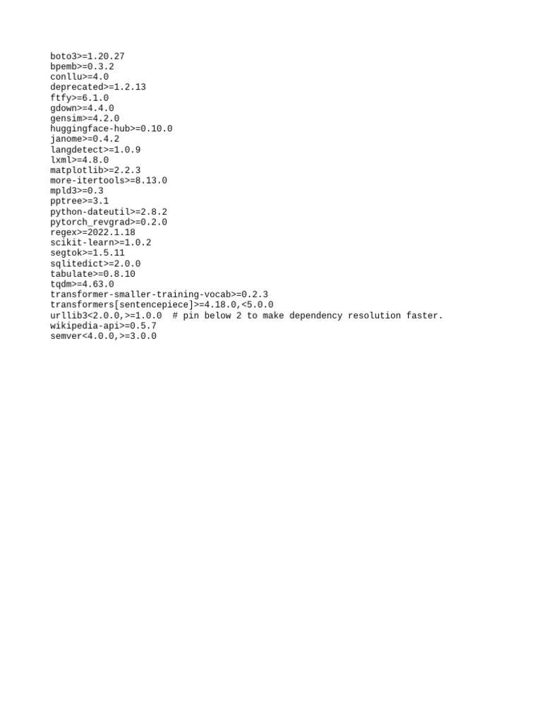 Essential Python Package Requirements | PDF