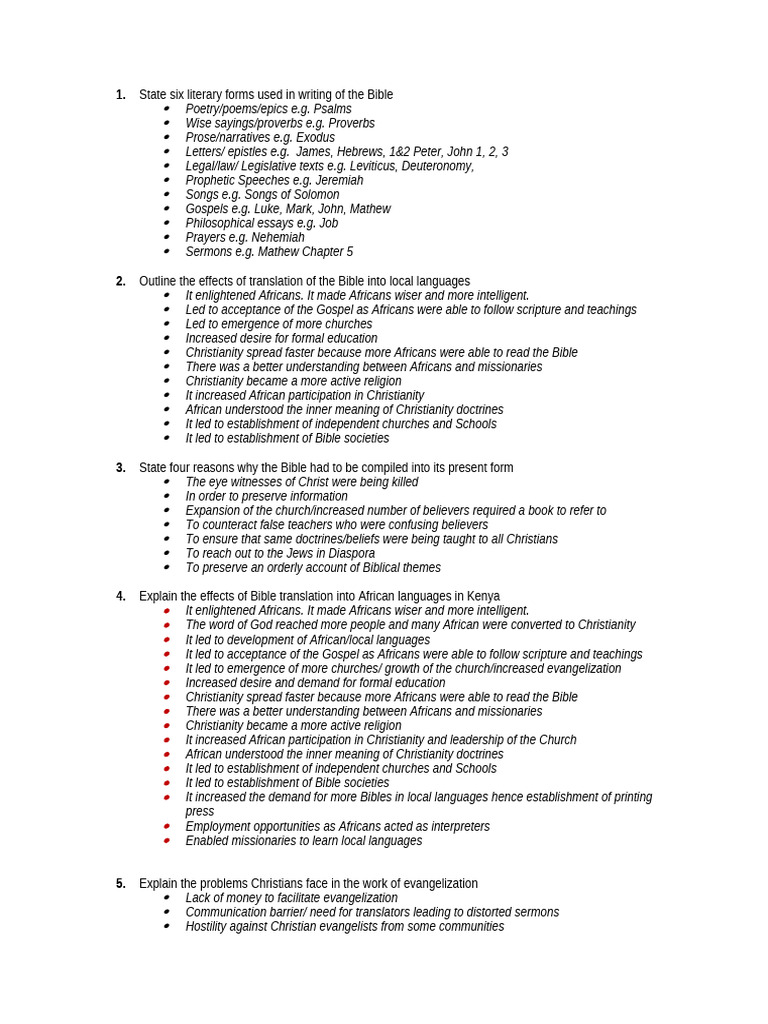 Literary Forms of The Bible | PDF | Bible | Evangelism