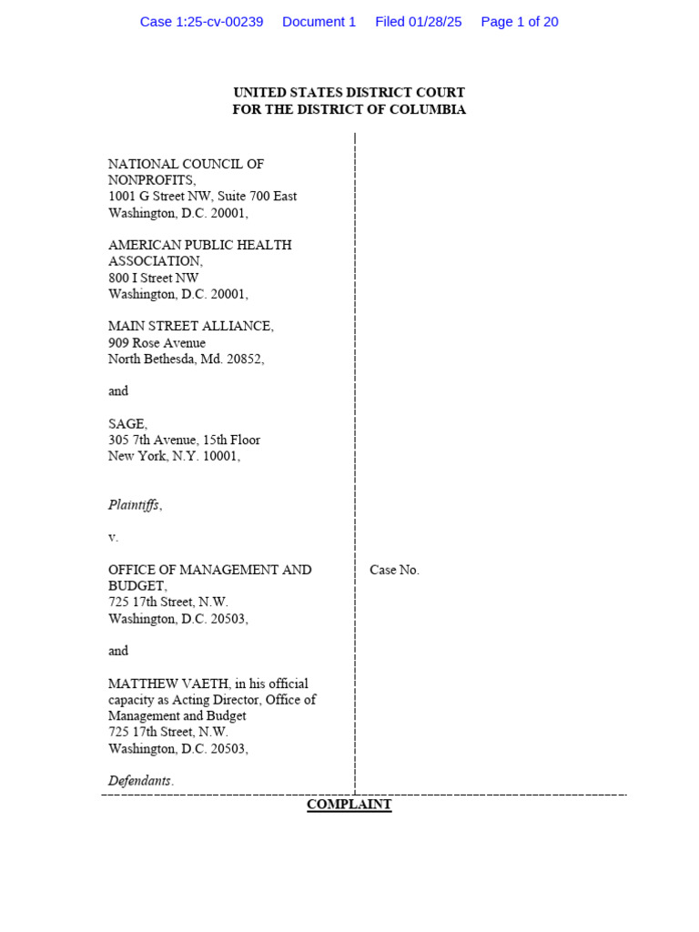 Gov Uscourts DCD 276842 1 0 | PDF | Administrative Procedure Act | Code Of Federal Regulations