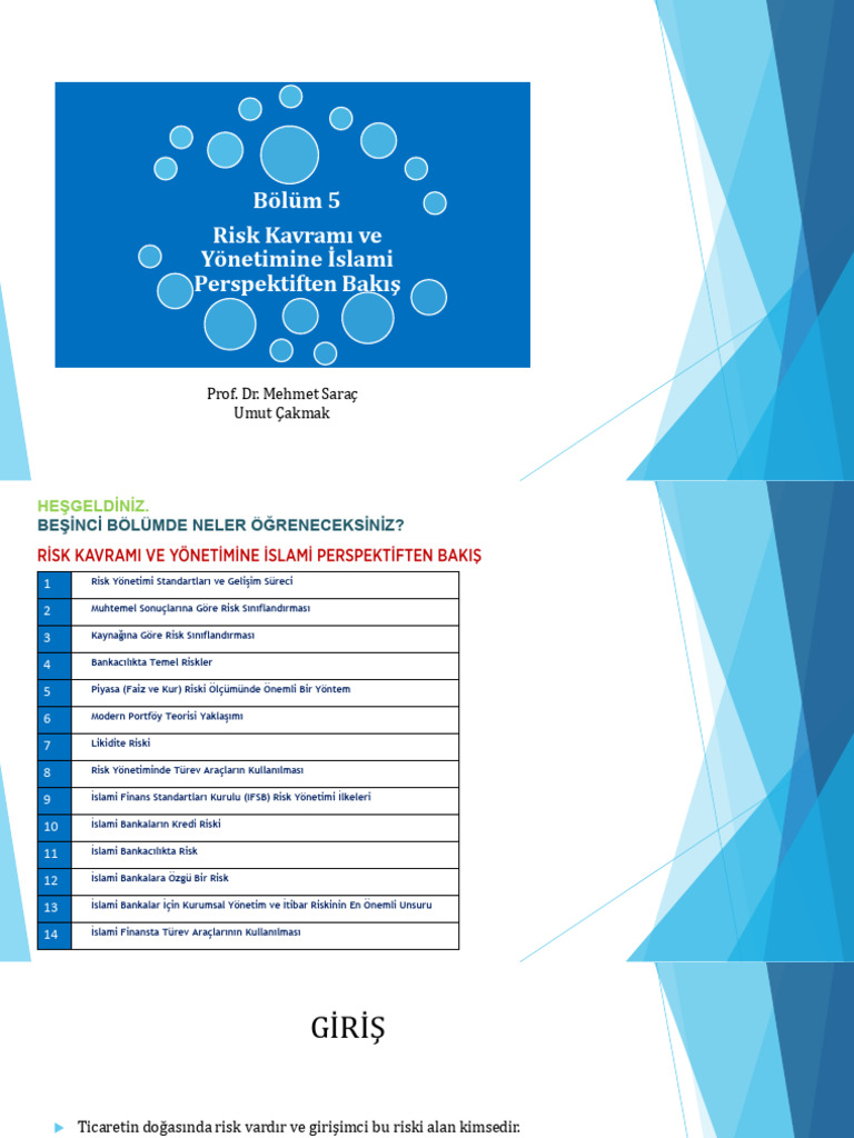 11 Bolum Risk Kavrami Ve Yonetimine Islami Persp | PDF