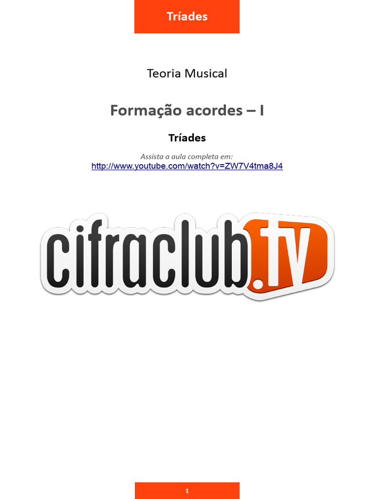 Teoria das Tríades Musicais Básicas | PDF | Acorde (música) | Elementos ...