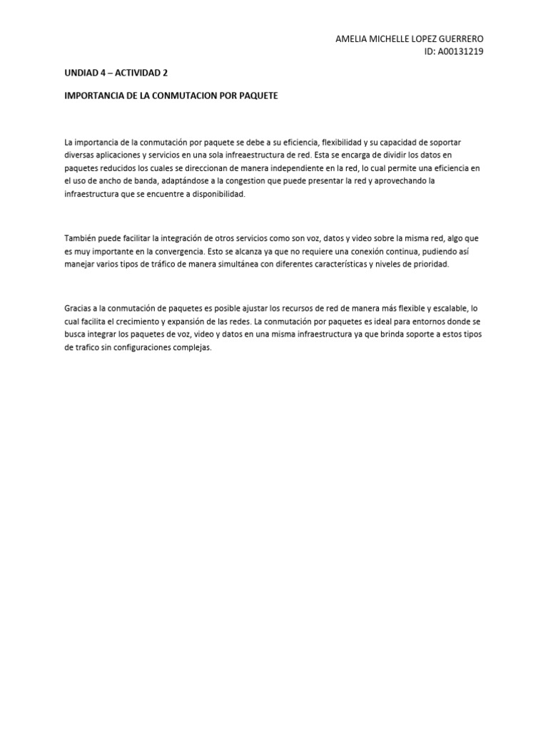 Amelia Lopez - Unidad 4 Actividad 2 | PDF