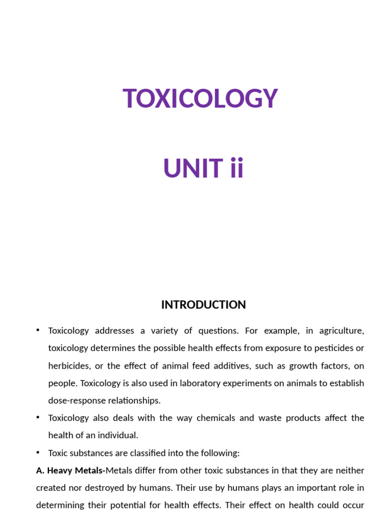 Overview of Toxicology and Its Effects | PDF | Poison | Venom