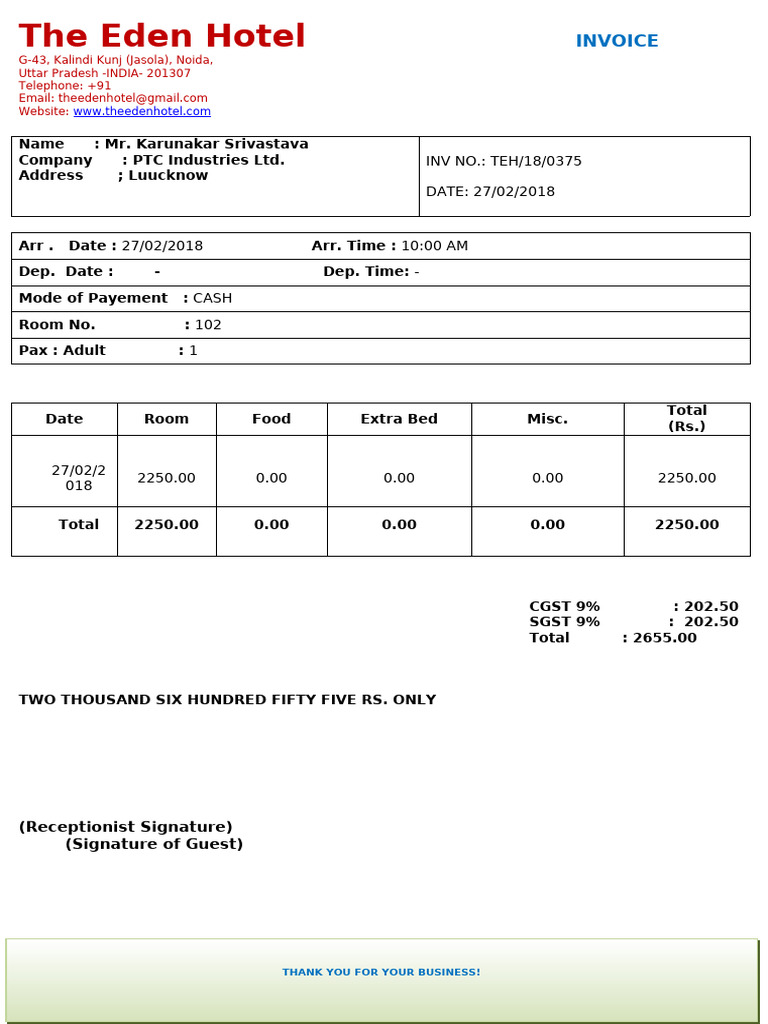 Omd Invoice 2 | PDF