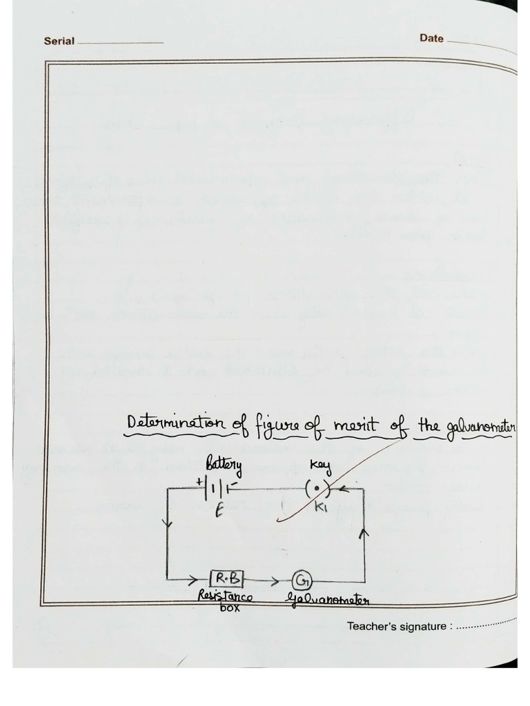 Experiment 4 (Merits of Galvanometer) | PDF