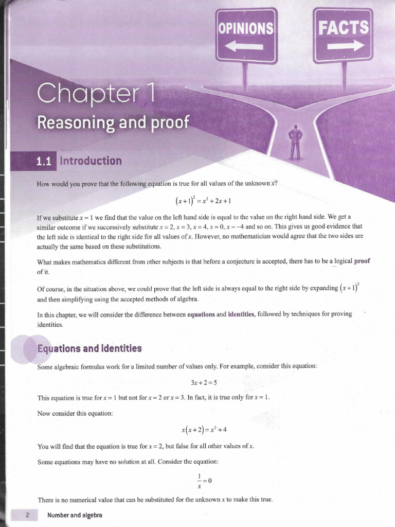 Ch 1 Reasoning and proof 3 | PDF