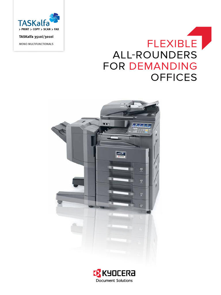 Kyocera TASKalfa 3510i Brochure | PDF | Image Scanner | Computing