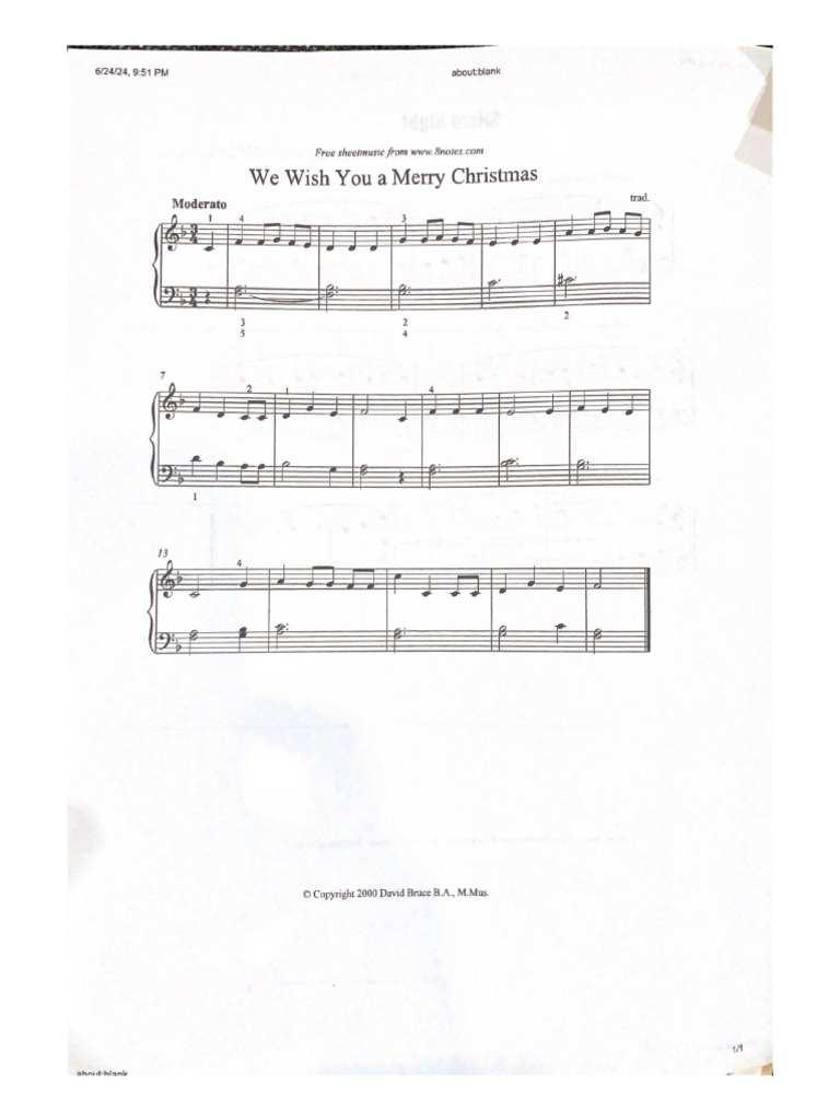 We Wish You A Merry Christmas | PDF