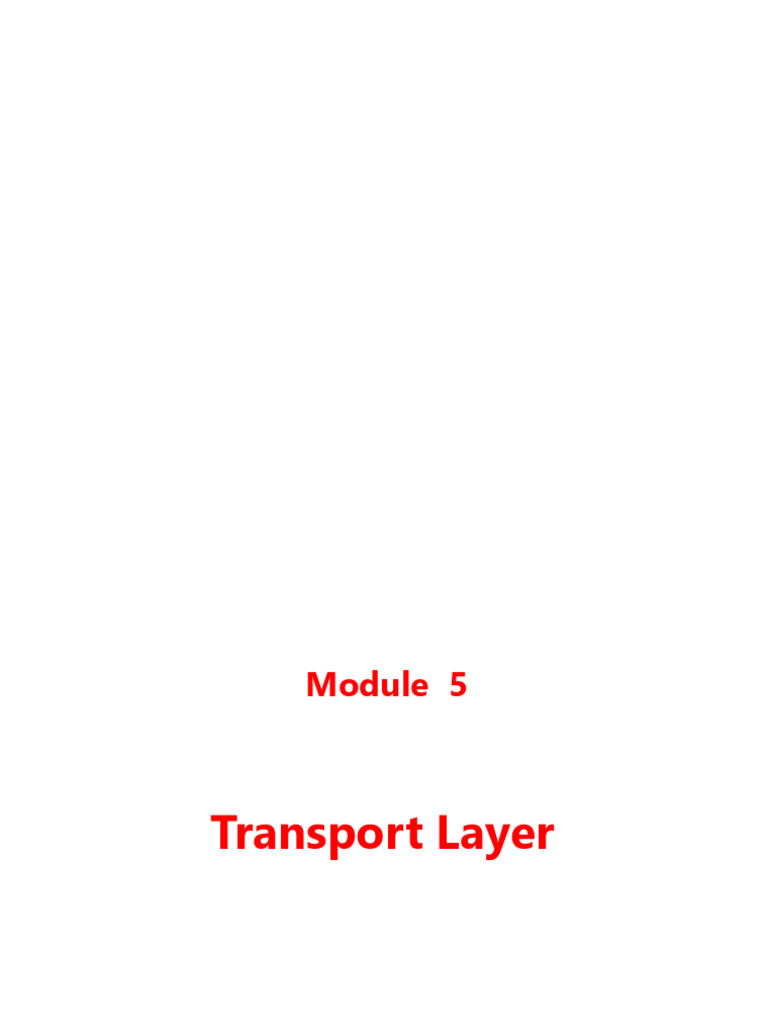 Module 5 Cn Brb 2024 | PDF | Transmission Control Protocol | Port (Computer Networking)