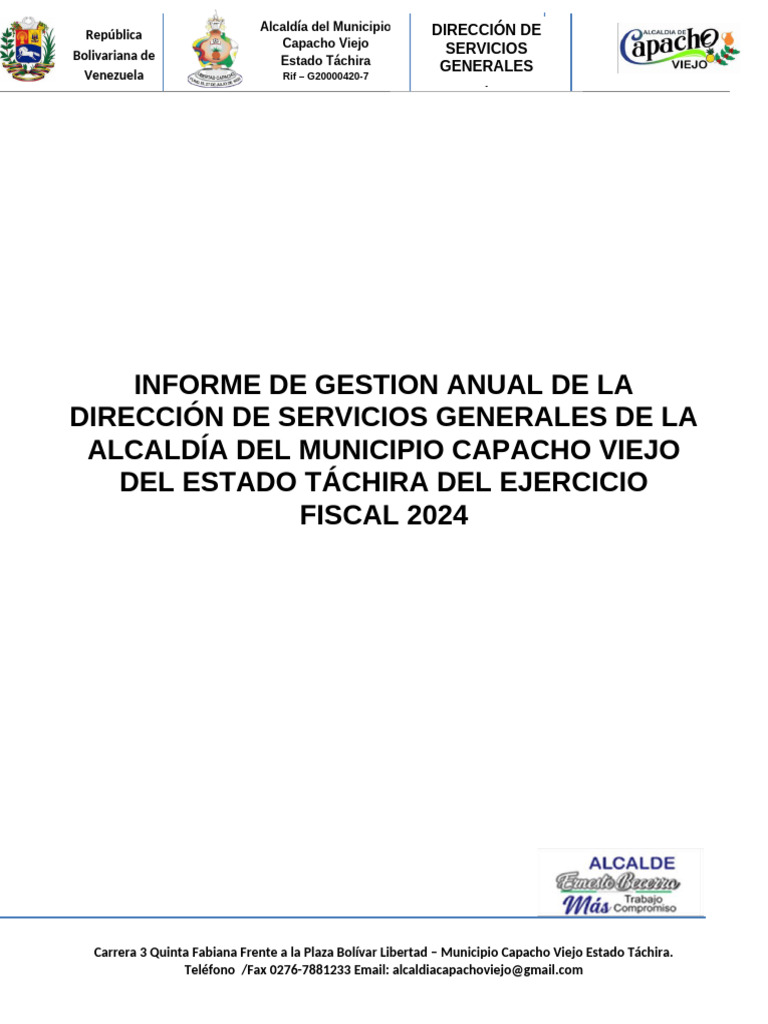 Informe de Gestion Anual 2024 DSG | PDF | Venezuela | Residuos