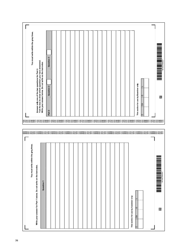 WRITING Answer Sheet | PDF