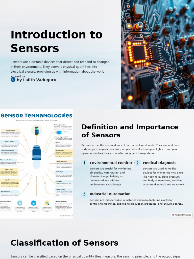 Introduction to Sensors | PDF | Sensor | Capacitor