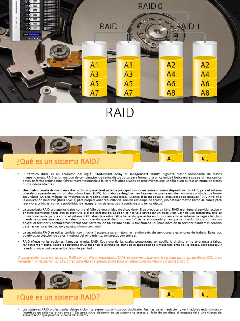 1 - Raid | PDF | Hardware de la computadora | Servidor (Computación)