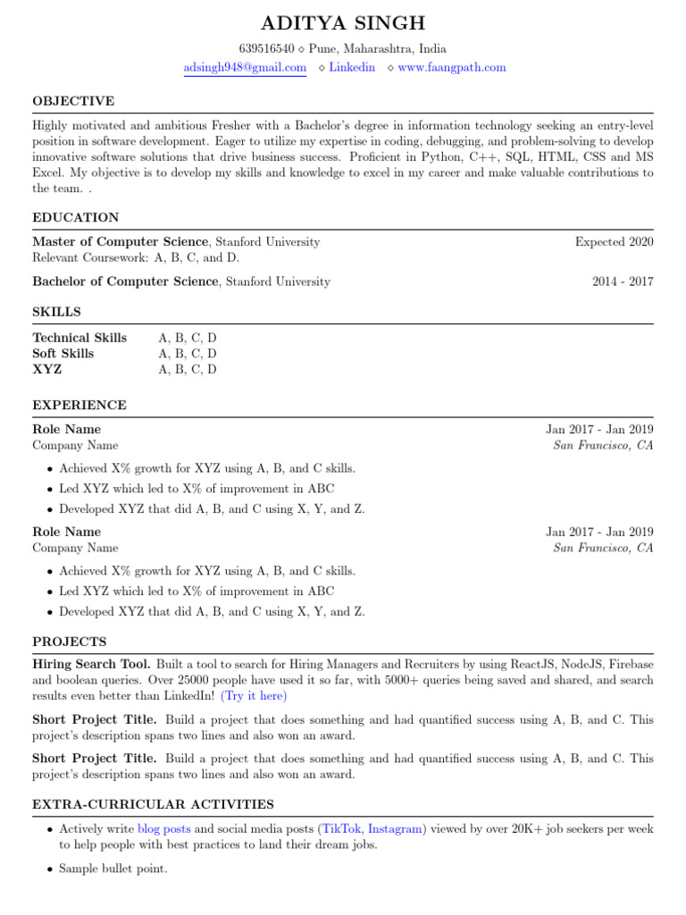 FAANGPath Simple Template | PDF | Computing | Software Engineering