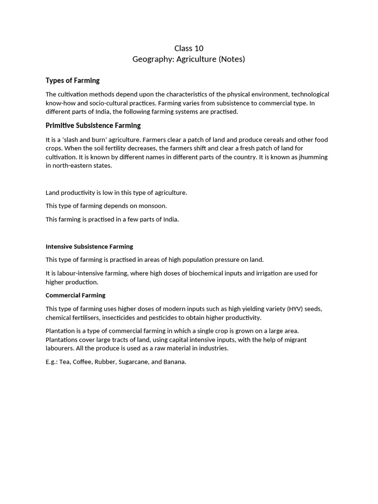 Types of Farming in India: Overview and Insights | PDF | Agriculture ...