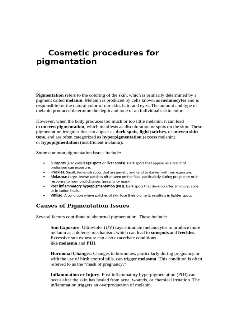 Pigmentaion Treatment 7th | PDF | Human Skin Color | Integumentary System